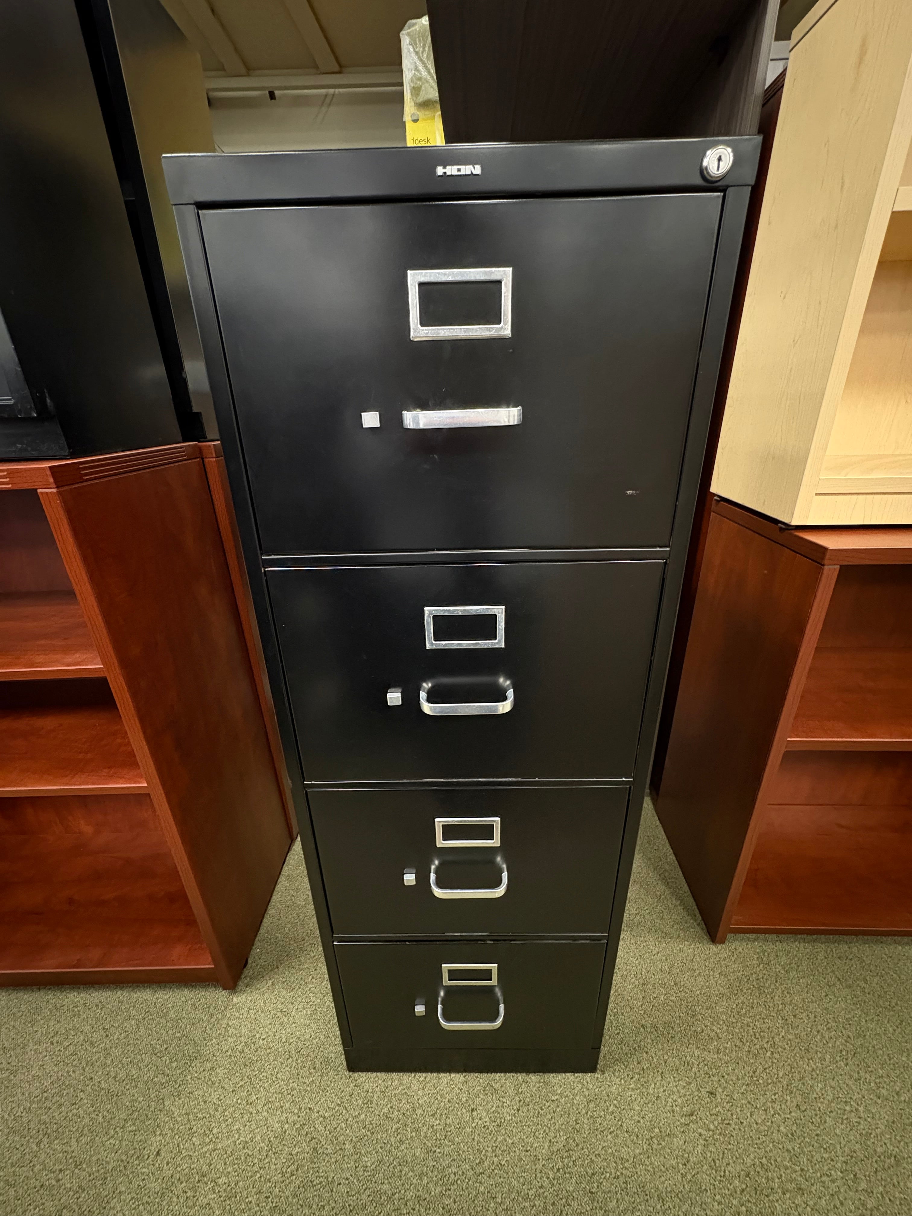 Hon four drawer vertical legal file cabinet- black